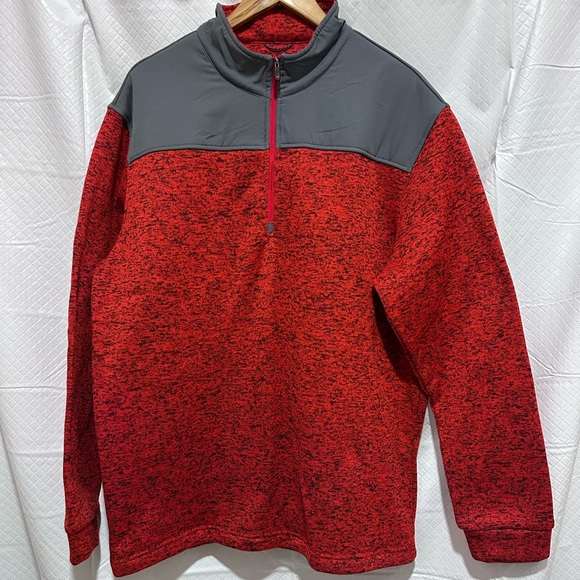 Jackets & Coats | Mens Red And Gray Quarterzip Jacket | Poshmark